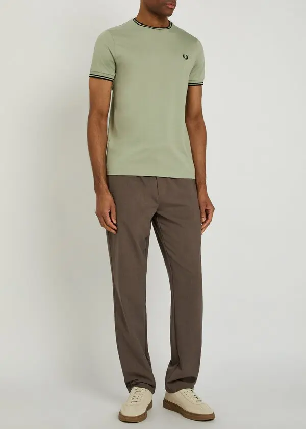 Fred Perry Embroidered Logo Cotton T-shirt - Green