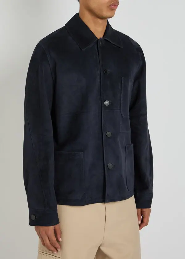Givenchy Patch Pocket Suede Overshirt