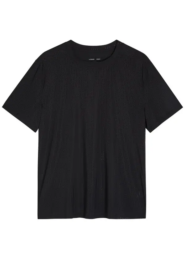 Literary Sport Perforated Crewneck Running T-shirt
