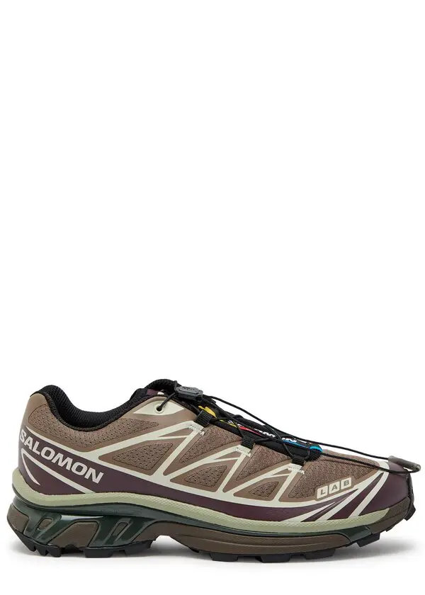 SALOMON Xt-6 Panelled Mesh Sneakers - Brown
