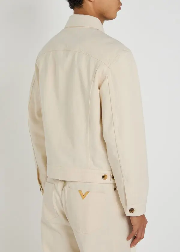 Valentino Garavani Logo Denim Jacket - White