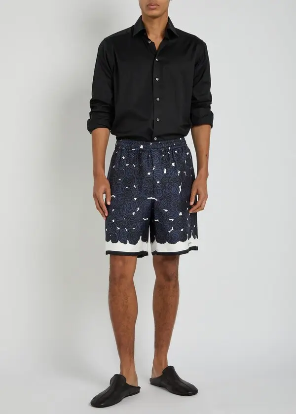 Givenchy Floral-print Silk Shorts
