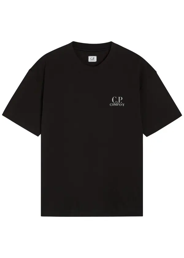 C.P. COMPANY Logo Print Cotton T-shirt - Black