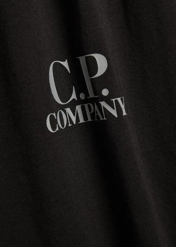 C.P. COMPANY Logo Print Cotton T-shirt - Black