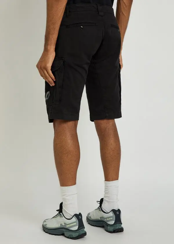 C.P. COMPANY Logo Stretch-cotton Cargo Shorts