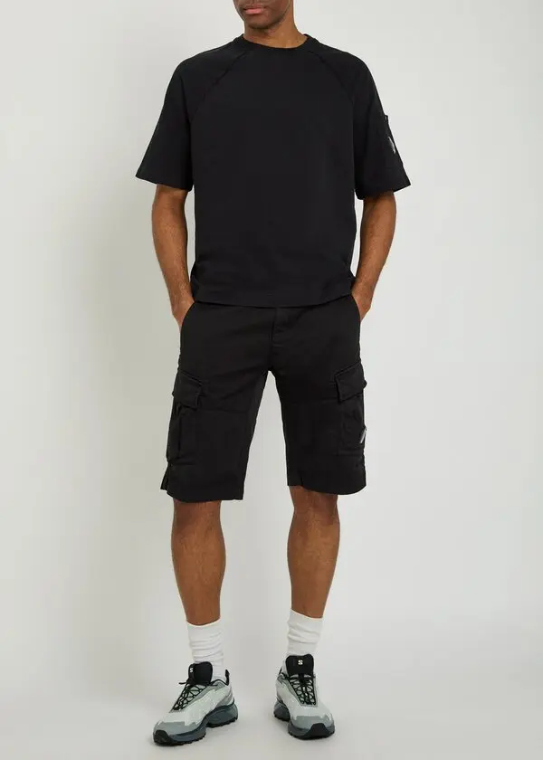 C.P. COMPANY Logo Stretch-cotton Cargo Shorts