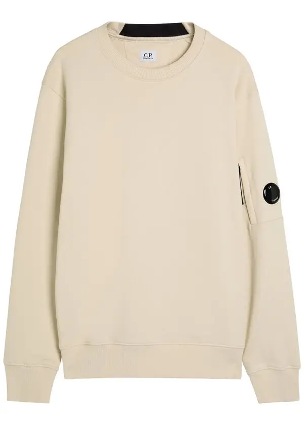 C.P. COMPANY Logo Cotton Sweatshirt - Beige