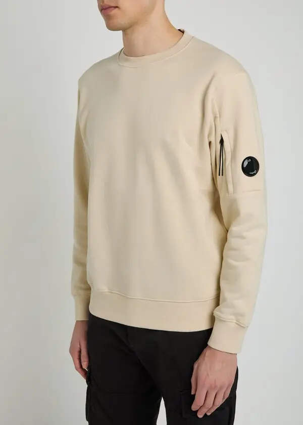 C.P. COMPANY Logo Cotton Sweatshirt - Beige
