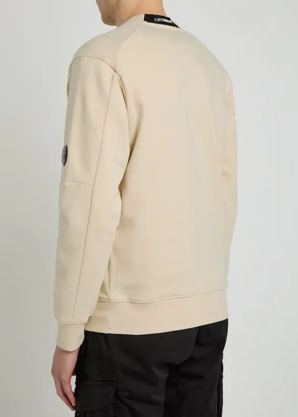 C.P. COMPANY Logo Cotton Sweatshirt - Beige