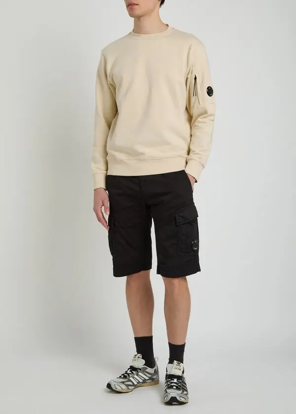 C.P. COMPANY Logo Cotton Sweatshirt - Beige