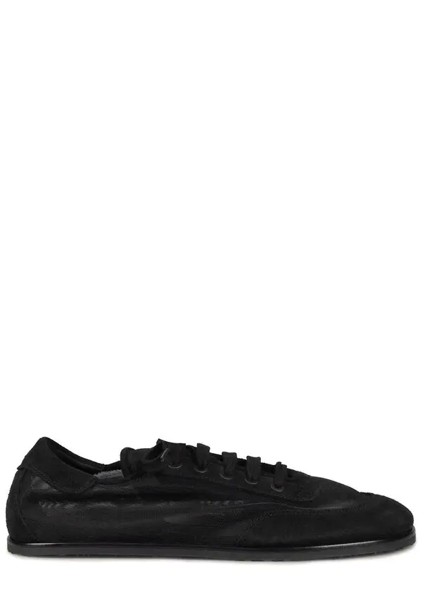 Dear Frances Mesh And Suede Sneakers - Black