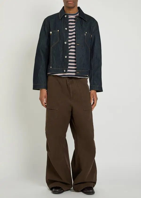 You Must Create Raw Panelled Denim Jacket