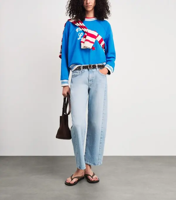MOTHER The Mid-rise Half-pipe Wide-leg Jeans - Blue