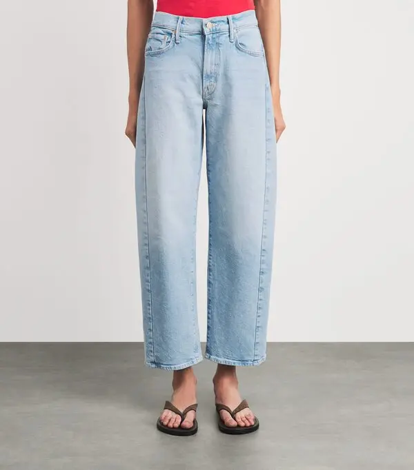 MOTHER The Mid-rise Half-pipe Wide-leg Jeans - Blue