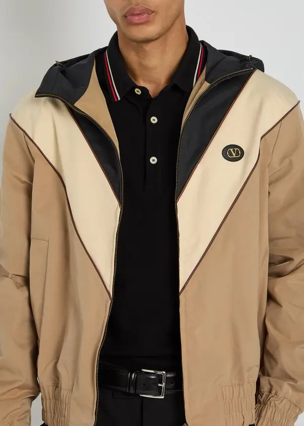 Valentino Garavani Vlogo Panelled Hooded Jacket - Multicoloured 1