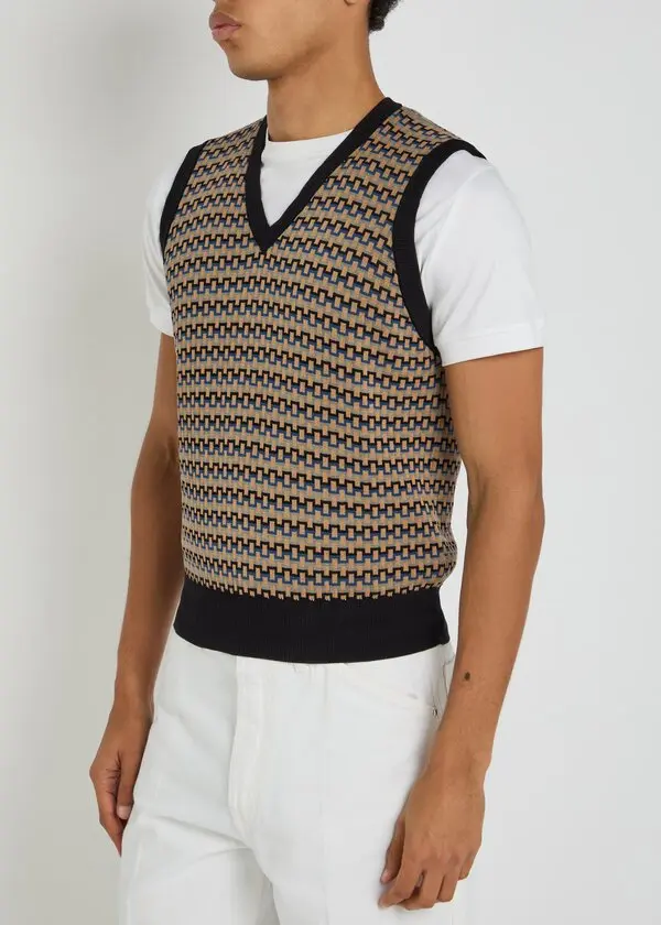 LEMAIRE Patterned Cotton-knit Vest