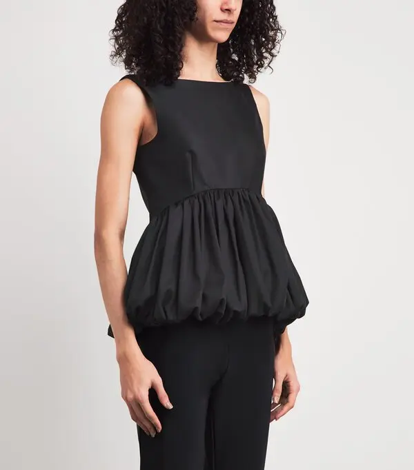 RÓHE Virgin Wool-silk Peplum Top