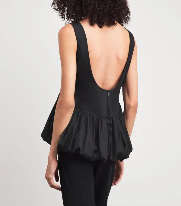 RÓHE Virgin Wool-silk Peplum Top