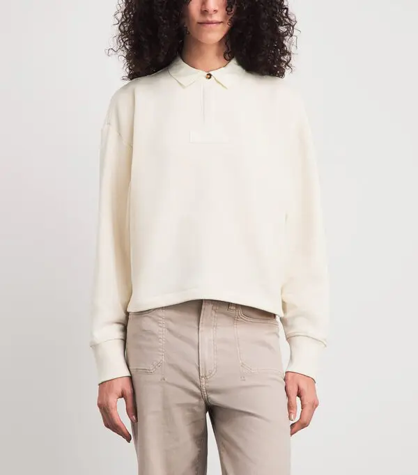 Rag & Bone Cotton Terry Vintage Polo Sweatshirt