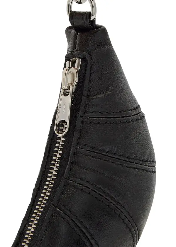 LEMAIRE Croissant Mini Leather Bag Charm - Black | Editorialist