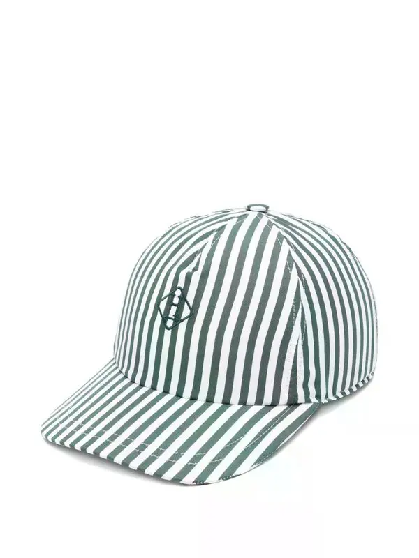 Herno Striped Cotton Cap - Green