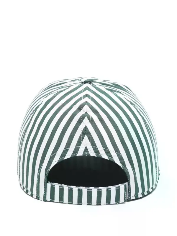 Herno Striped Cotton Cap - Green