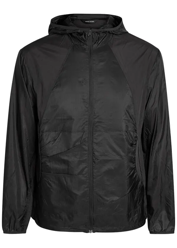 HIKING PATROL Orbit Lt Hooded Nylon Jacket - Black