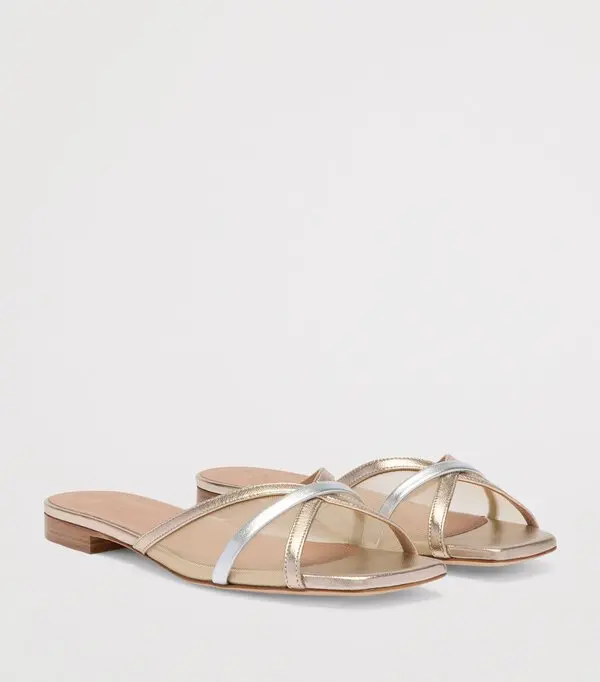MALONE SOULIERS Perla Flat Mules - Nude