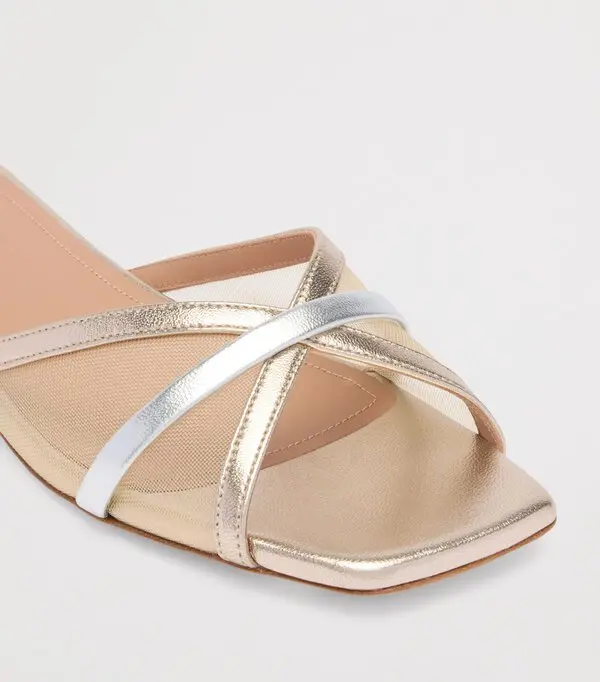 MALONE SOULIERS Perla Flat Mules - Nude