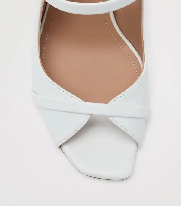 MALONE SOULIERS Nappa Leather Noah Heeled Sandals - White