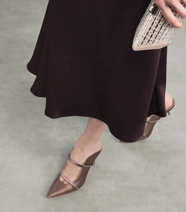 MALONE SOULIERS Maureen 70 Heeled Mules - Nude