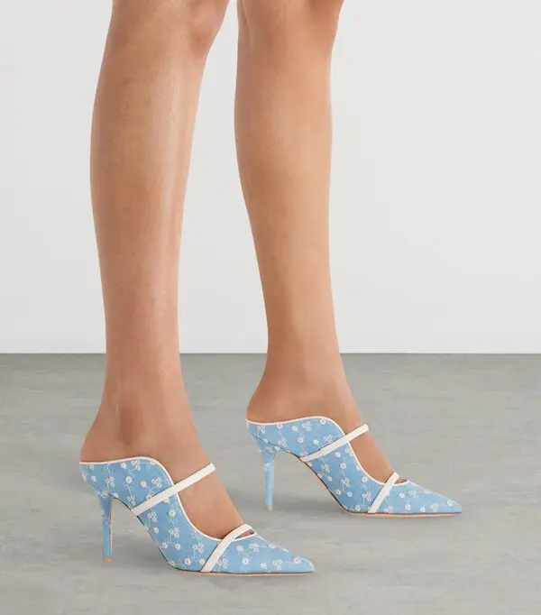 MALONE SOULIERS Maureen Heeled Mules - Blue