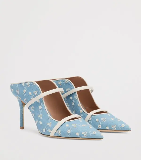MALONE SOULIERS Maureen Heeled Mules - Blue