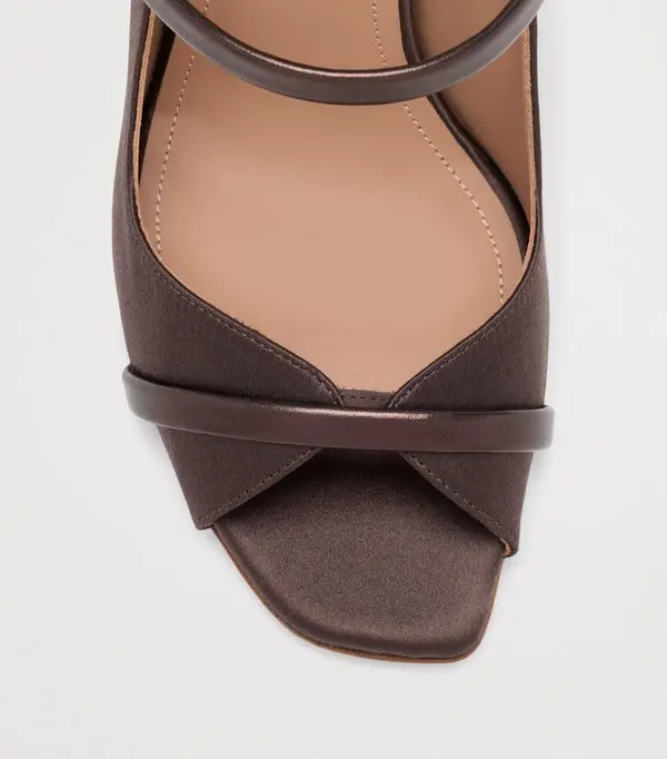 MALONE SOULIERS Satin Cynthia Heeled Sandals 90