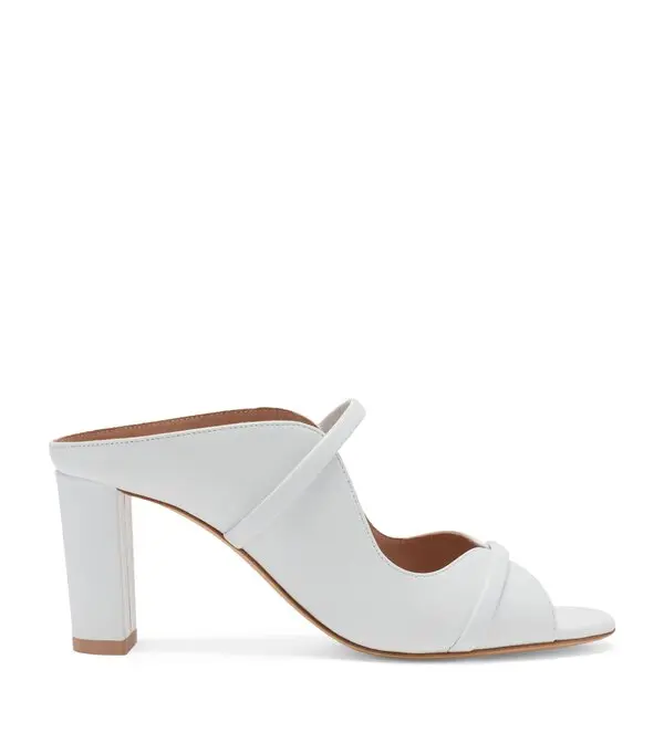 MALONE SOULIERS Leather Norah Heeled Sandals 70 - White