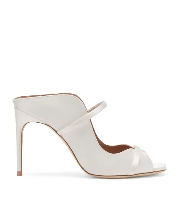 MALONE SOULIERS Satin Noah Heeled Sandals 90 - Ivory