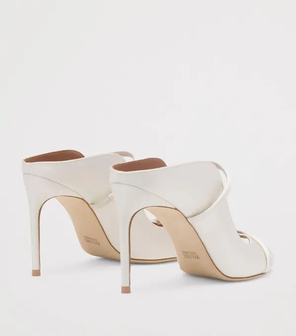 MALONE SOULIERS Satin Noah Heeled Sandals - Ivory