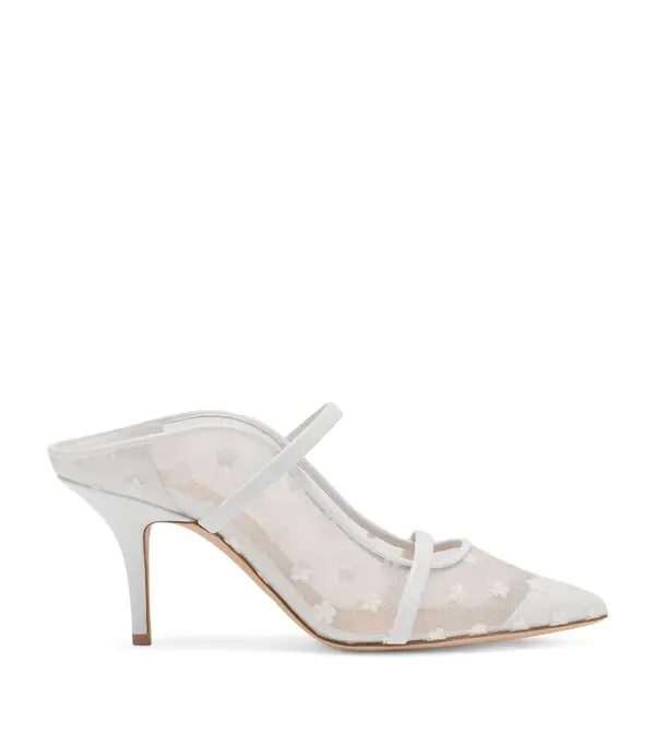 MALONE SOULIERS Mesh Maureen Mules 70 - White