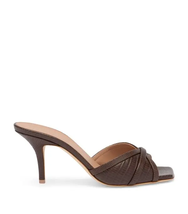 MALONE SOULIERS Leather Perla Mules 70 - Brown