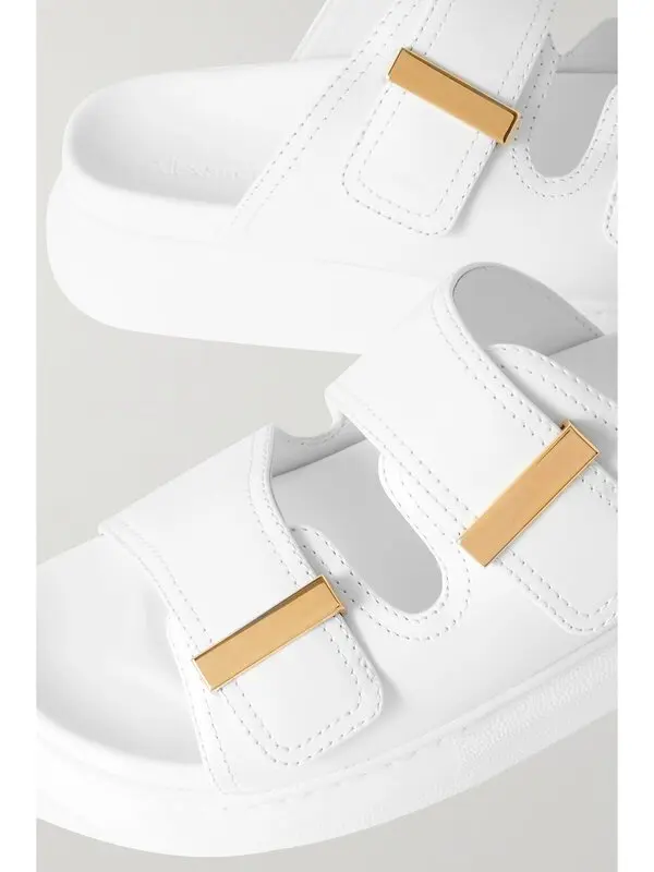 Alexander McQueen Leather Exaggerated Sole Sandals
