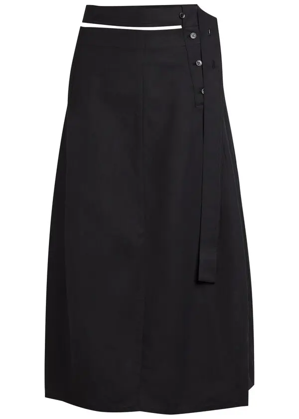Studio Nicholson Belted Midi Skirt - Dark Purple