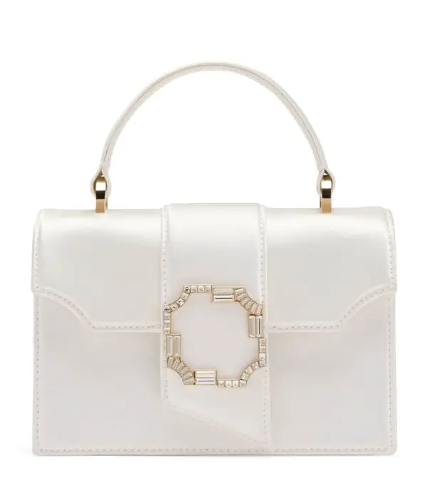 MALONE SOULIERS Mini Satin Audrey Top-handle Bag - Ivory