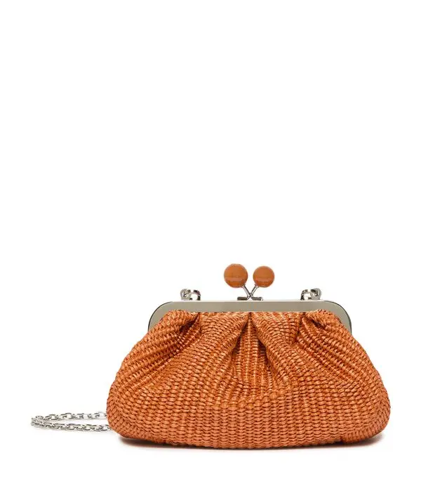 Max Mara Small Woven Pasticcino Clutch Bag - Pink