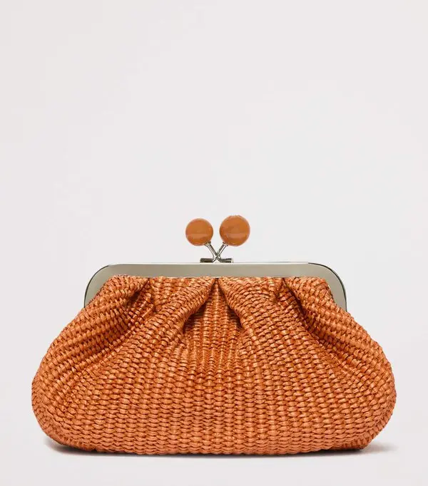 Max Mara Small Woven Pasticcino Clutch - Pink