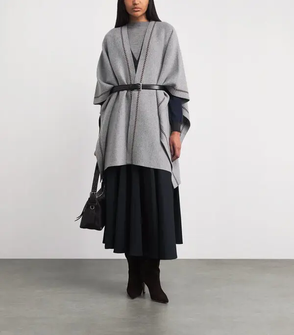 Johnstons Of Elgin Cashmere Hawk Poncho