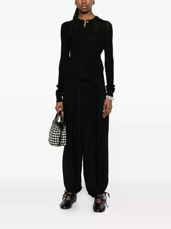 Eric Bompard Ribbed Button-fastening Cardigan