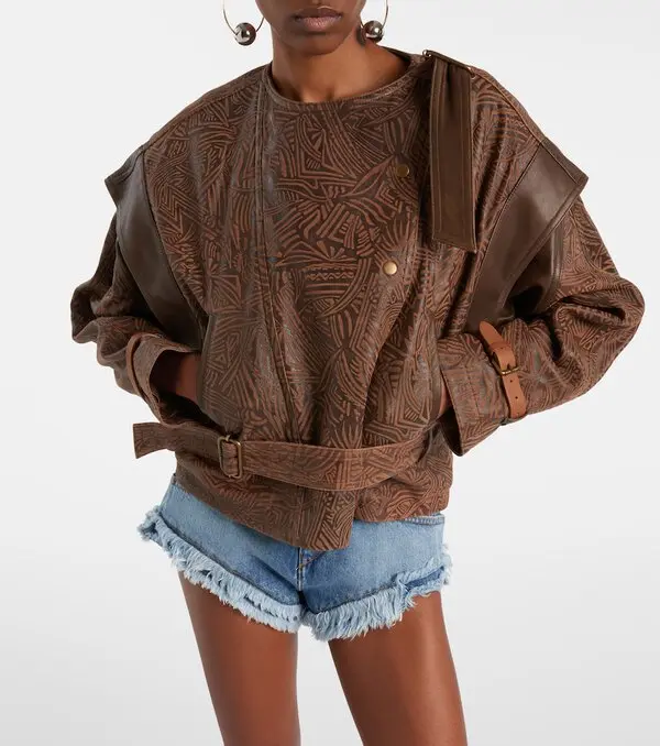 Isabel Marant Étoile Erine Belted Leather Jacket