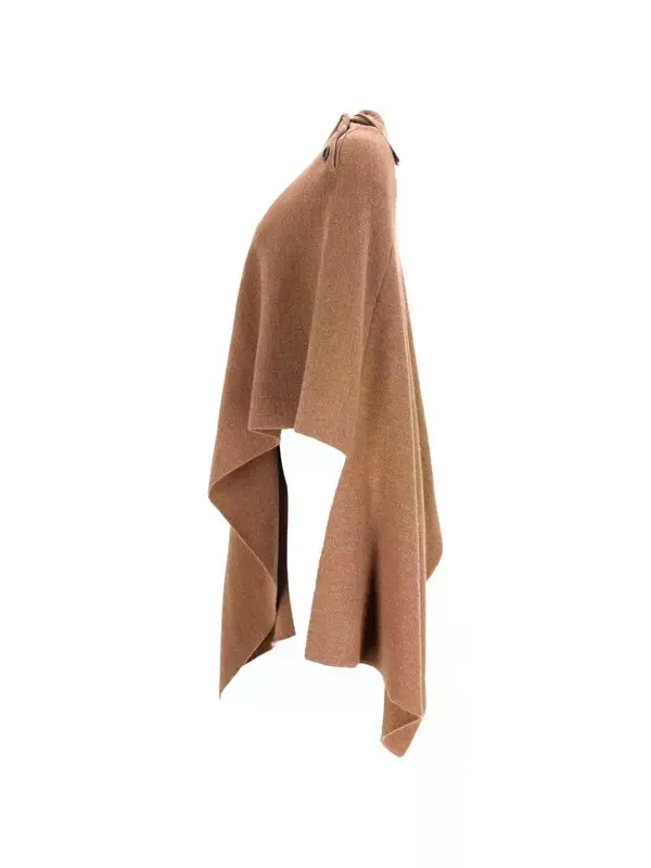 Chloé Buttoned Knitted Poncho