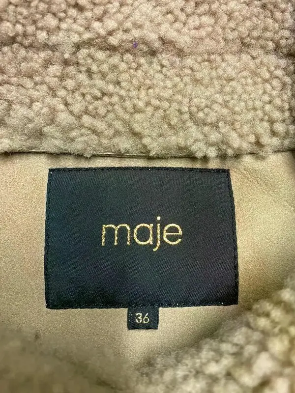 Maje Zipped Shearling Coat