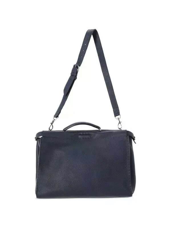 Fendi Large Peekaboo Leather Shoulder Bag - Blue